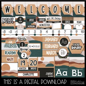 Abstract Landscape Themed Classroom Decor Bundle Editable - Etsy