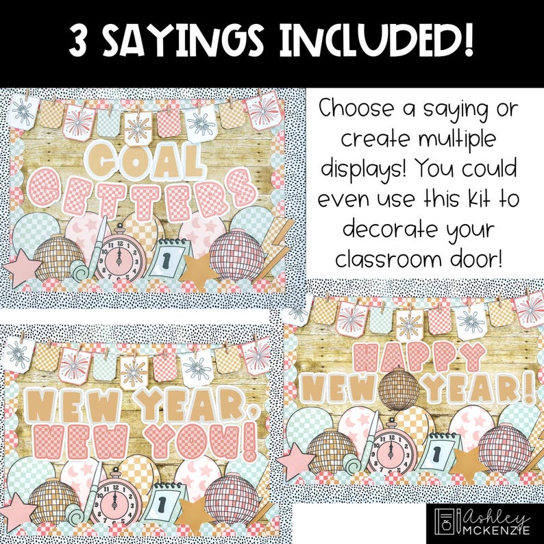 New Year Bulletin Board New Years Resolution January Bulletin Board ...