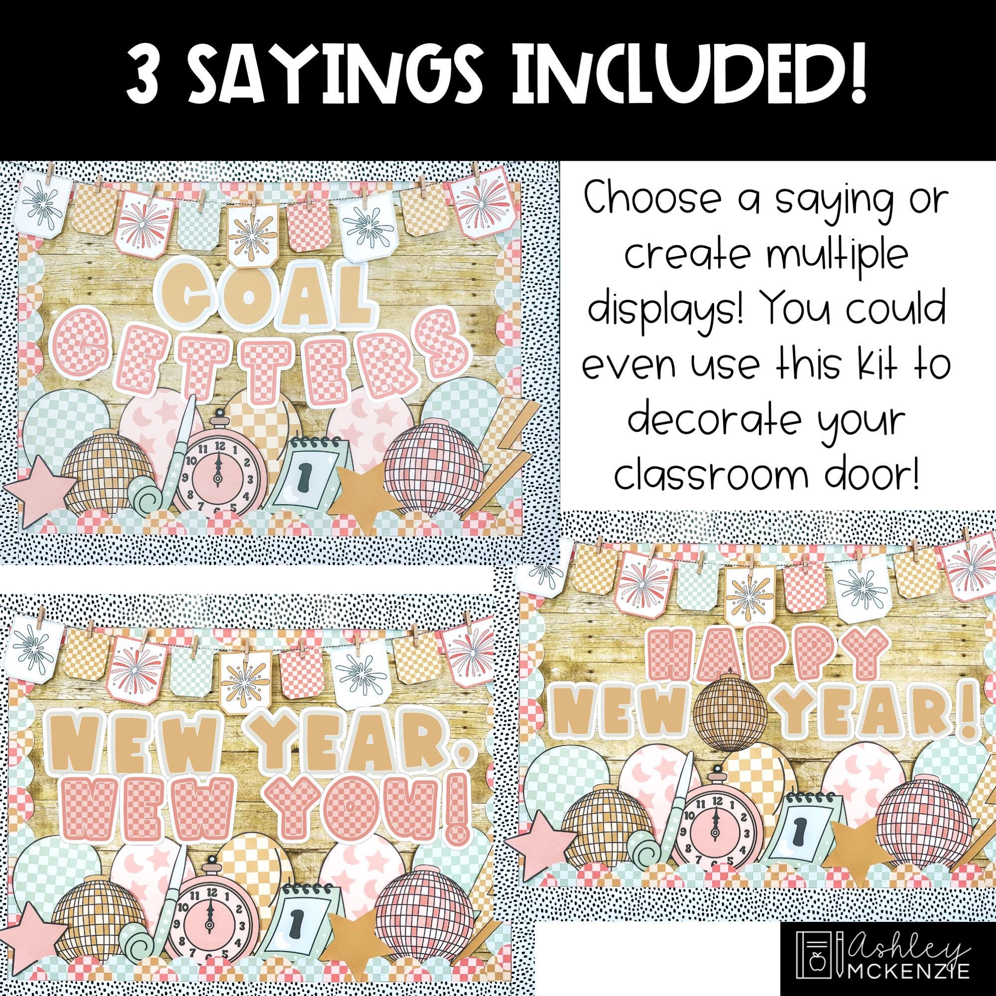New Year Bulletin Board New Years Resolution January Bulletin Board ...