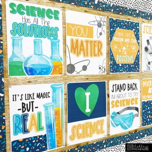 Science Classroom Posters, Easy and Modern Classroom Subject ...