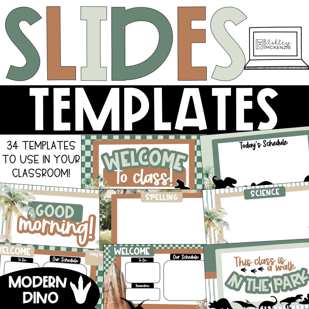Modern Dinosaur Classroom Theme Google Slides and Powerpoint Templates ...