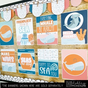 Boho Ocean Classroom Posters, Easy and Modern Classroom Decorations ...