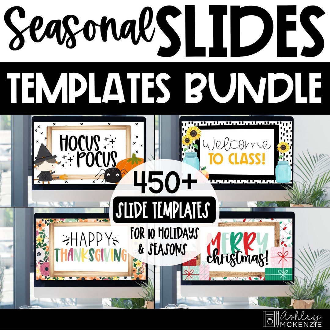 Seasonal Themed Google Slides and Powerpoint Templates Bundle, Holiday ...