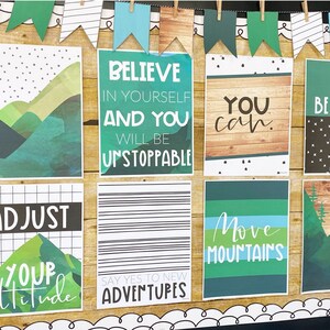 Scandi Mountains Classroom Decor Bundle Easy and Modern - Etsy