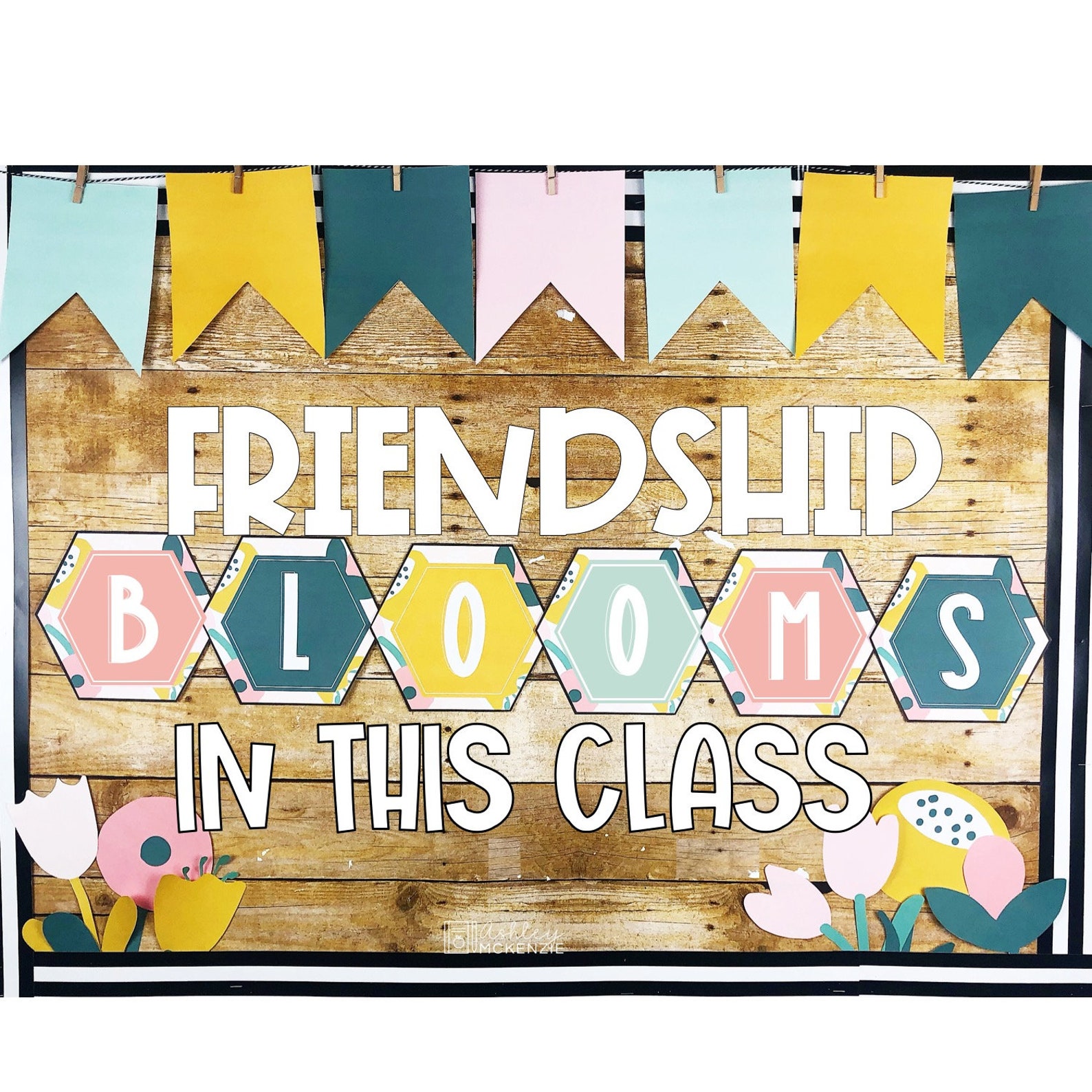 Vintage Floral Blooms Back to School Bulletin Board or Classroom Door ...