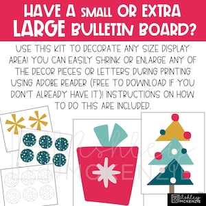 Festive Christmas Holiday Bulletin Board Kit, December Theme, Easy ...