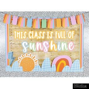 Sunshine Classroom Theme Back to School Bulletin Board Ideas Bundle ...