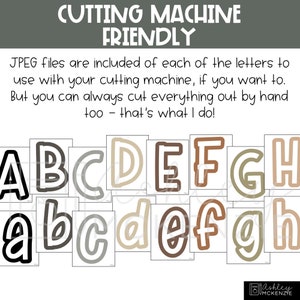 Neutral Colored A-Z Bulletin Board Letters, Punctuation, and Numbers ...