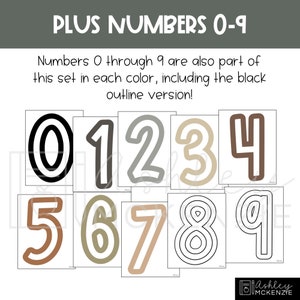 Neutral Colored A-Z Bulletin Board Letters, Punctuation, and Numbers ...