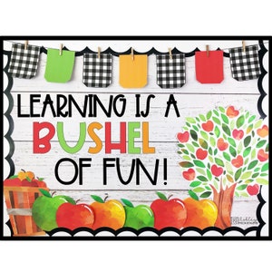 Apple Back to School Bulletin Board or Classroom Door Decor, Easy and ...