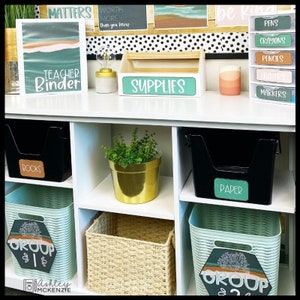 Coastal Classroom Decor Bundle, Calm Colors Theme, Easy and Modern ...
