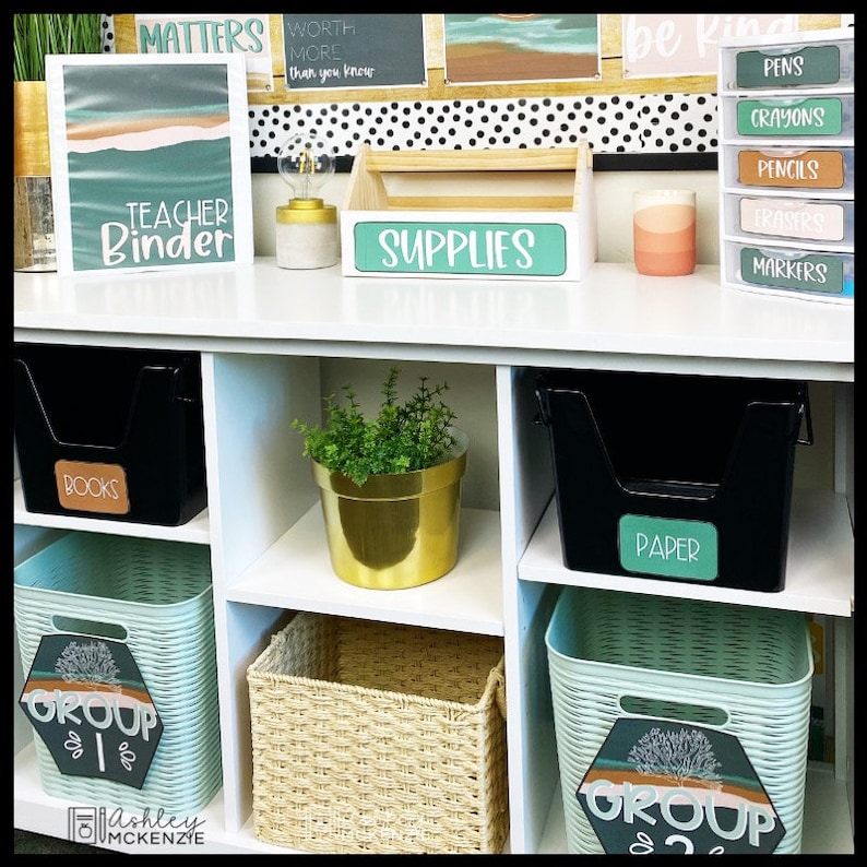 Calm Coastal Classroom Decor Theme Calming Classroom Decor Bundle ...
