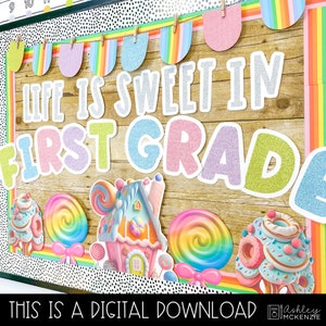Pastel Sweets Back to School Bulletin Board Kit Pastel Classroom Door ...