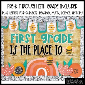 Honey Bee Back to School Bulletin Board or Classroom Door Decor, Easy ...