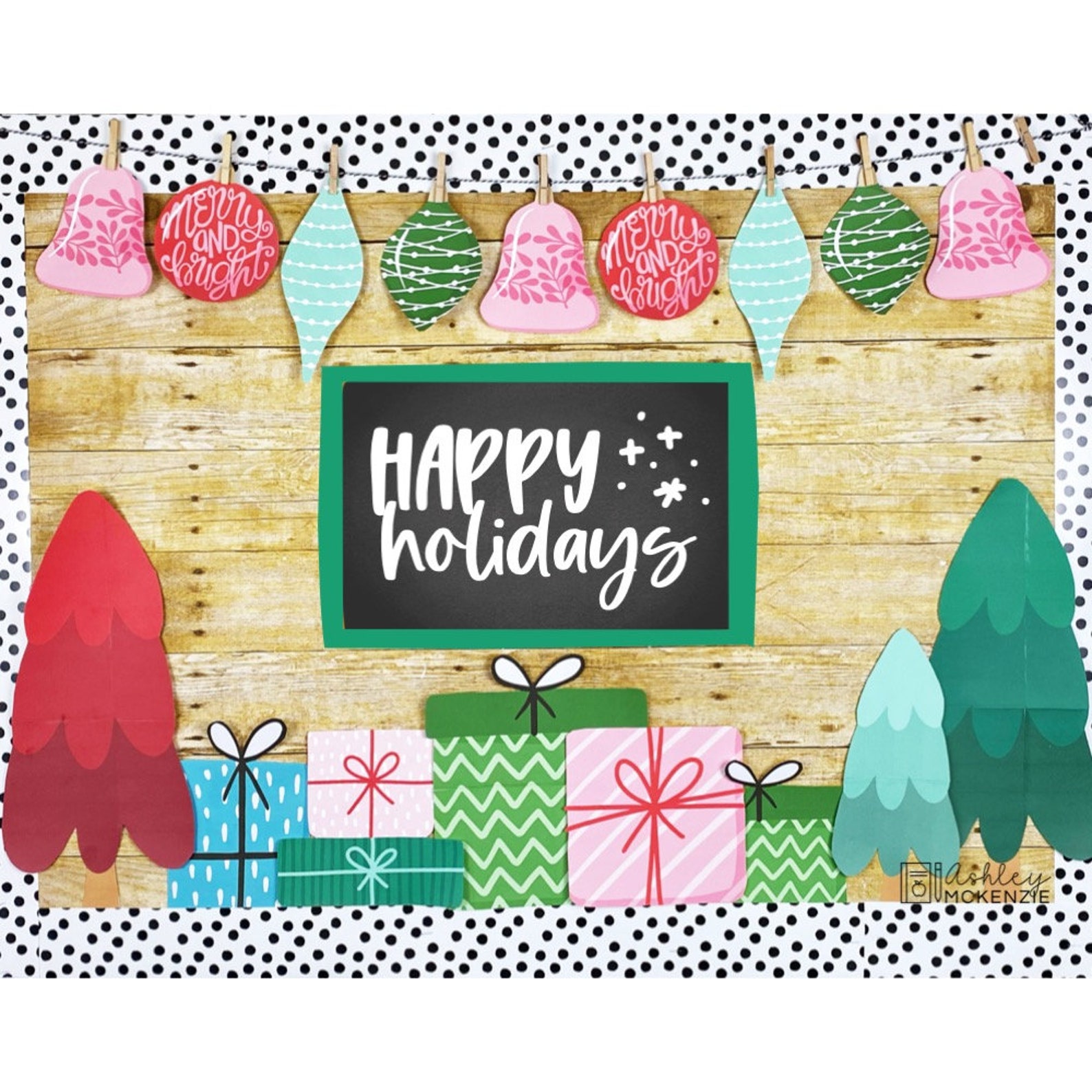 Christmas Cheer Bulletin Board or Classroom Door Decor Easy | Etsy