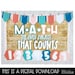 Math Bulletin Board or Classroom Door Decor Kit, Easy and Modern ...