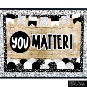 Black and White Classroom Decor Back to School Bulletin Board ...