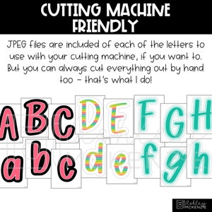 Neon Brights Classroom Decor, Primary Font A-Z Bulletin Board Letters ...