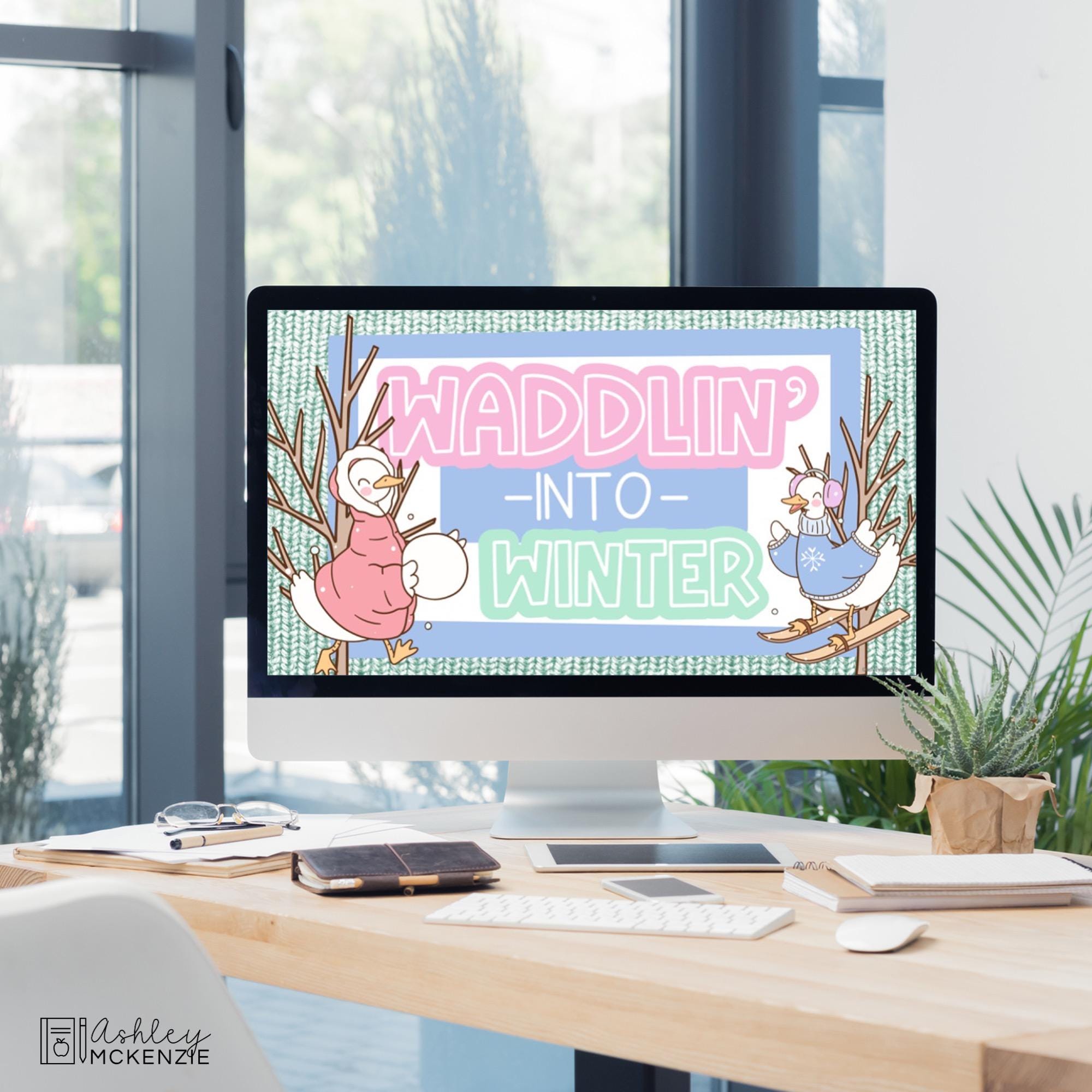 January Morning Slides Winter Goose Slides Templates for Google Slides ...