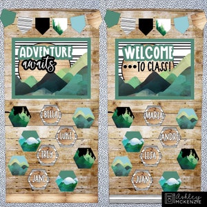 Scandi Mountains Classroom Door Decor Kit, Back to School, Easy and ...