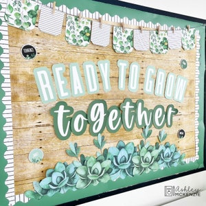 Modern Greenery Back to School Classroom Decor, Bulletin Board Kit ...