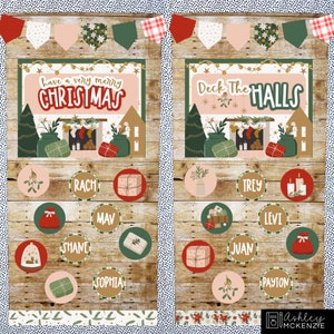 Modern Christmas Classroom Door Decor Kit, Holiday Season Decorations ...