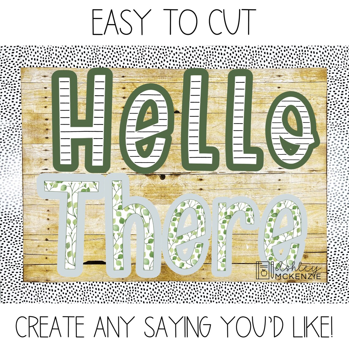 Modern Greenery Bulletin Board Letters Calming Classroom Decor A-Z ...