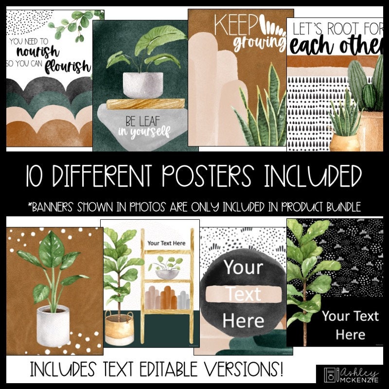 Plant Life Classroom Posters Easy and Modern Classroom - Etsy Canada