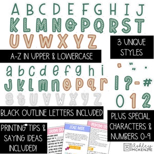 Modern Dinosaur Classroom Theme, A-Z Bulletin Board Letters ...