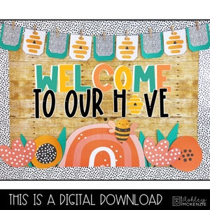 Honey Bee Classroom Decor Bright Classroom Bulletin Board Kit Editable ...