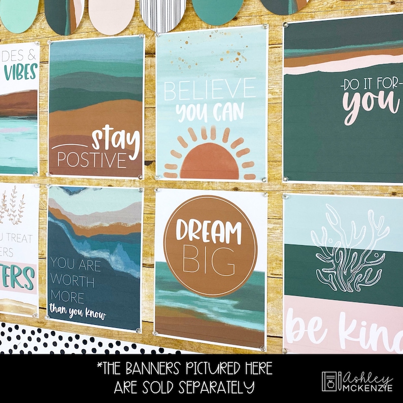 Ocean Classroom Decor Calm Coastal Bulletin Board Ideas Editable ...