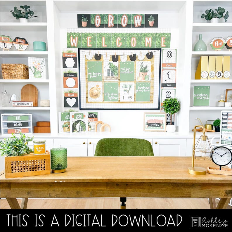 Modern Garden Classroom Decor Bundle Nature Bulletin Board Ideas ...