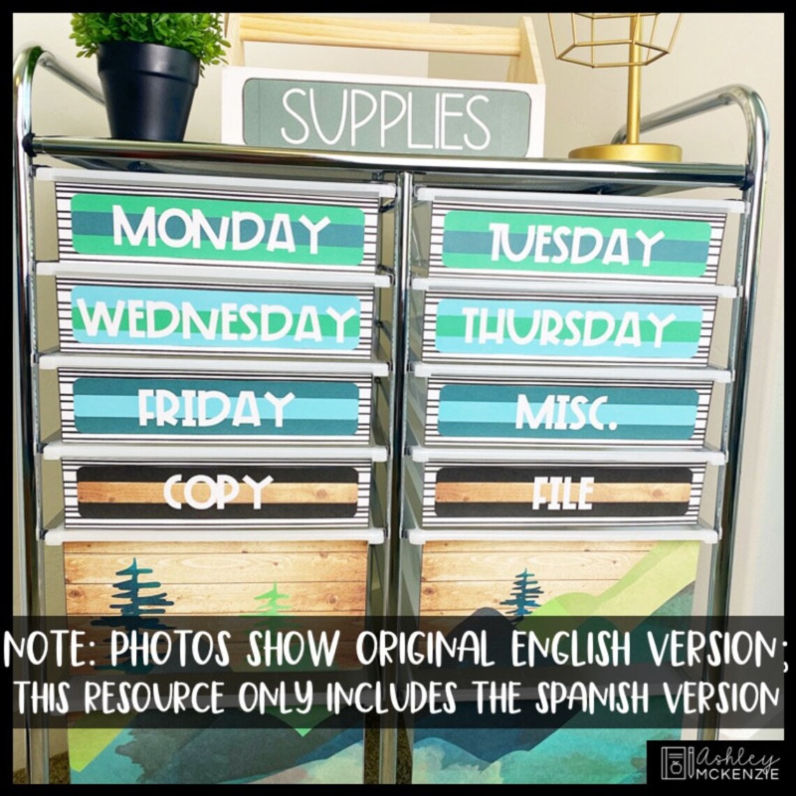 Spanish Scandi Mountains Classroom Decor Bundle Easy and | Etsy