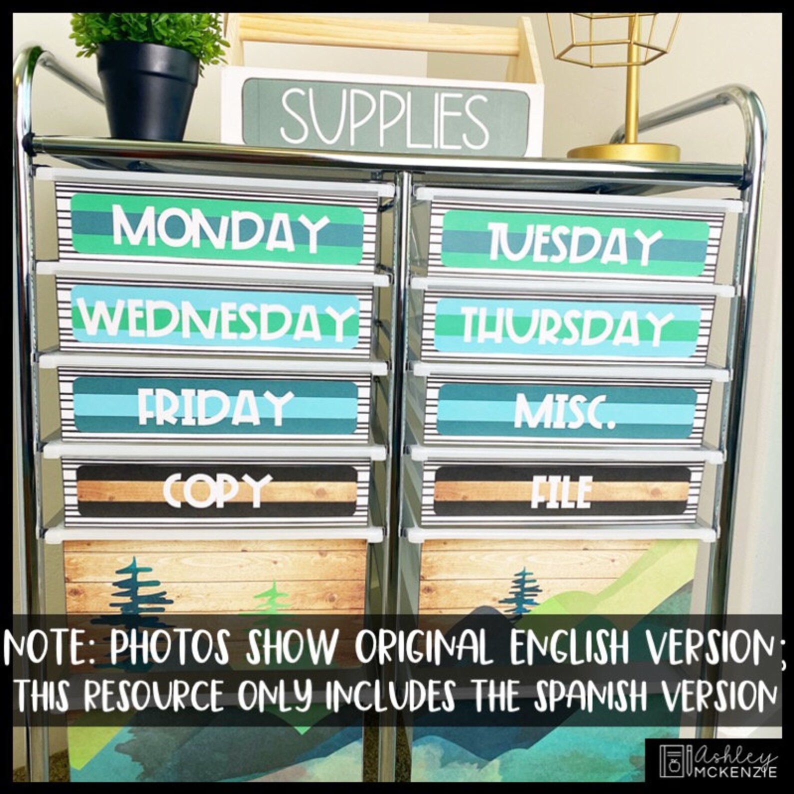 Spanish Scandi Mountains Classroom Decor Bundle Easy and - Etsy