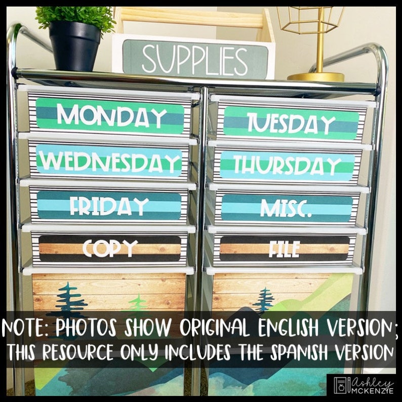 Spanish Scandi Mountains Classroom Decor Bundle Easy and - Etsy