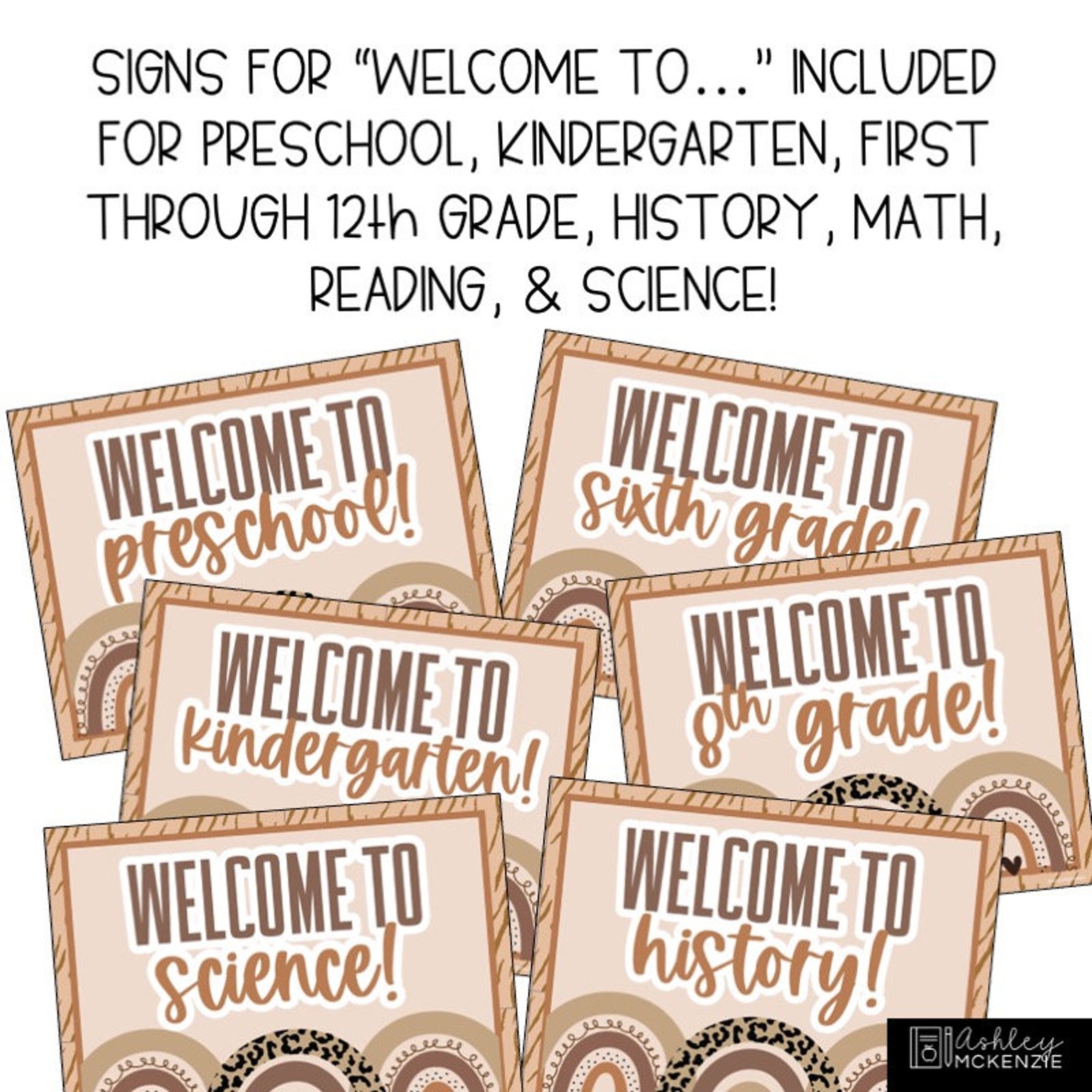 Animal Print Classroom Door Decor Kit Back to School Easy - Etsy