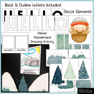 Winter Wonderland Bulletin Board Kit, Easy Seasonal Classroom ...