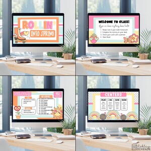 Class Slides, March Morning Slides, Spring Slide Templates, April Daily ...