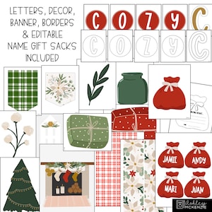 Modern Christmas Bulletin Board Kit, December Bulletin Board Ideas ...