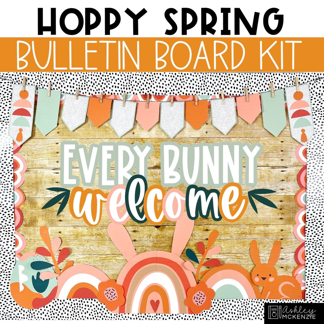 Spring Bulletin Board Kit, Hoppy Spring Theme, Easy Seasonal Classroom ...