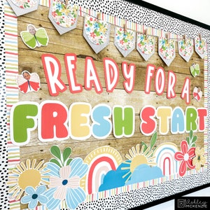 Spring Bulletin Board Kit, Spring Fresh Start Theme, Easy Seasonal ...