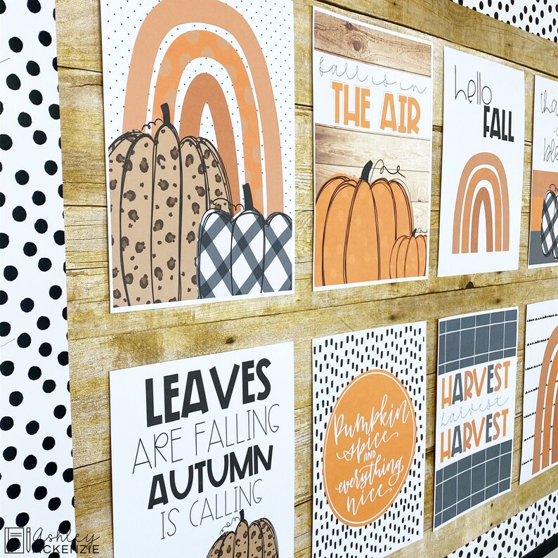 Fall Pumpkins Classroom Posters Easy Halloween Classroom - Etsy