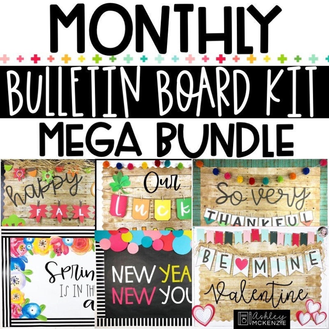 Monthly Bulletin Board Kits Bundle #1, Classroom Decor for the Whole ...