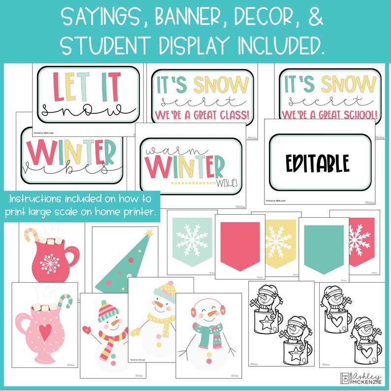 Winter Snowman Bulletin Board Kit Easy Seasonal Classroom | Etsy