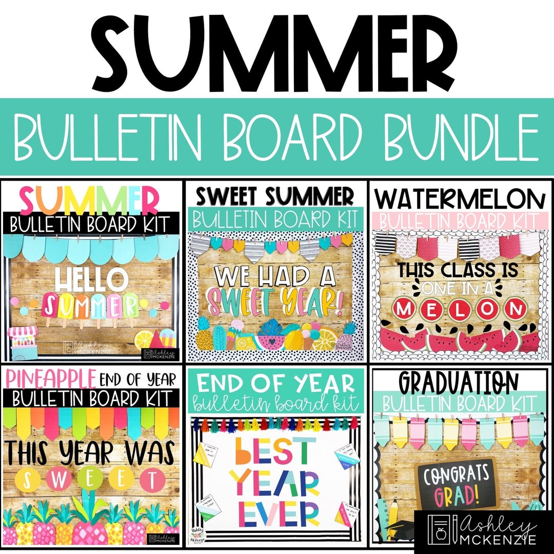 Summer Bulletin Board Kits Bundle, End of Year Classroom Decor, Door ...
