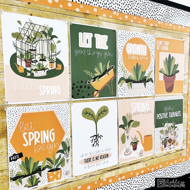 Spring Classroom Decor Bundle Spring Garden Theme Easy - Etsy