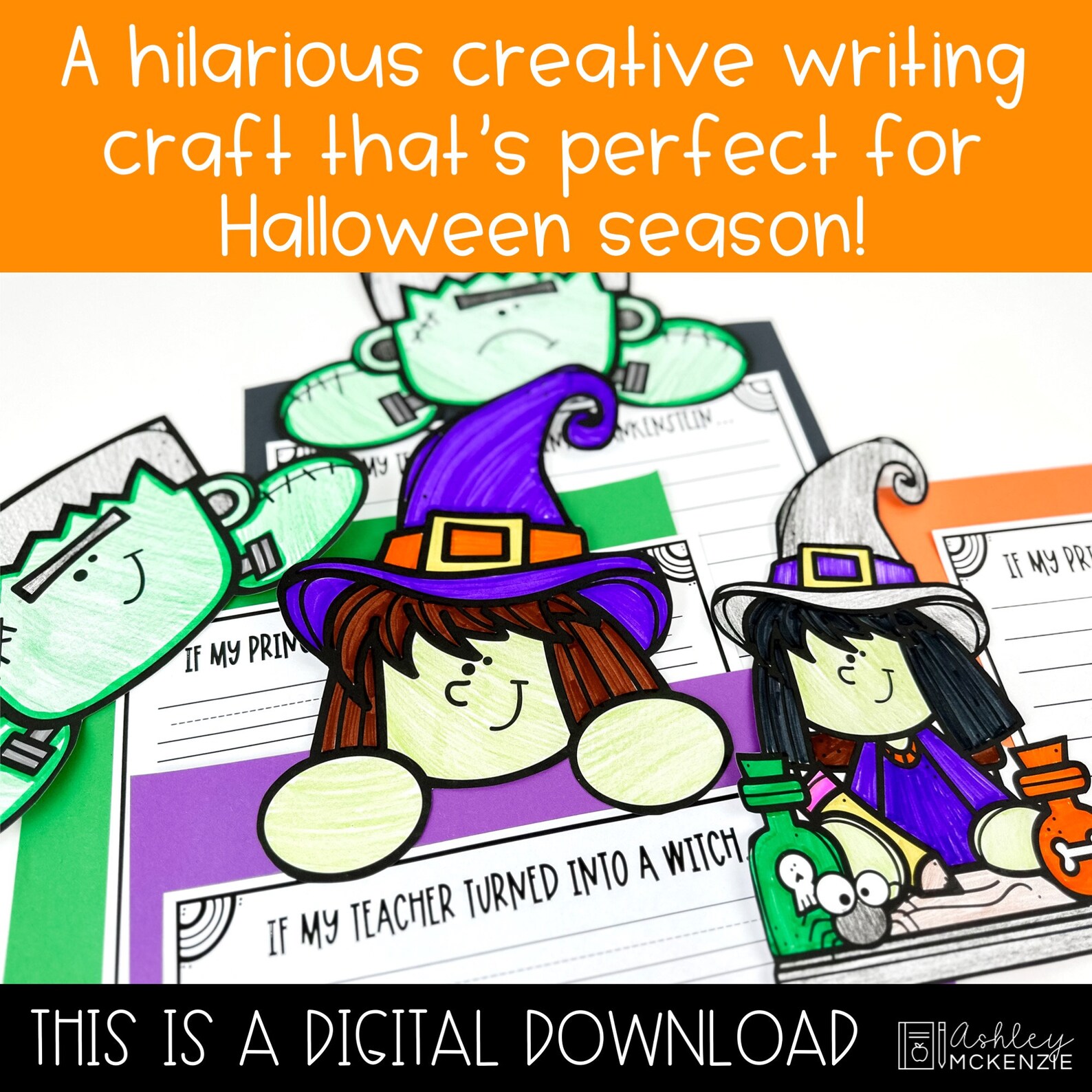 Halloween Classroom Activity Fall Writing Prompts If My Teacher Turned ...