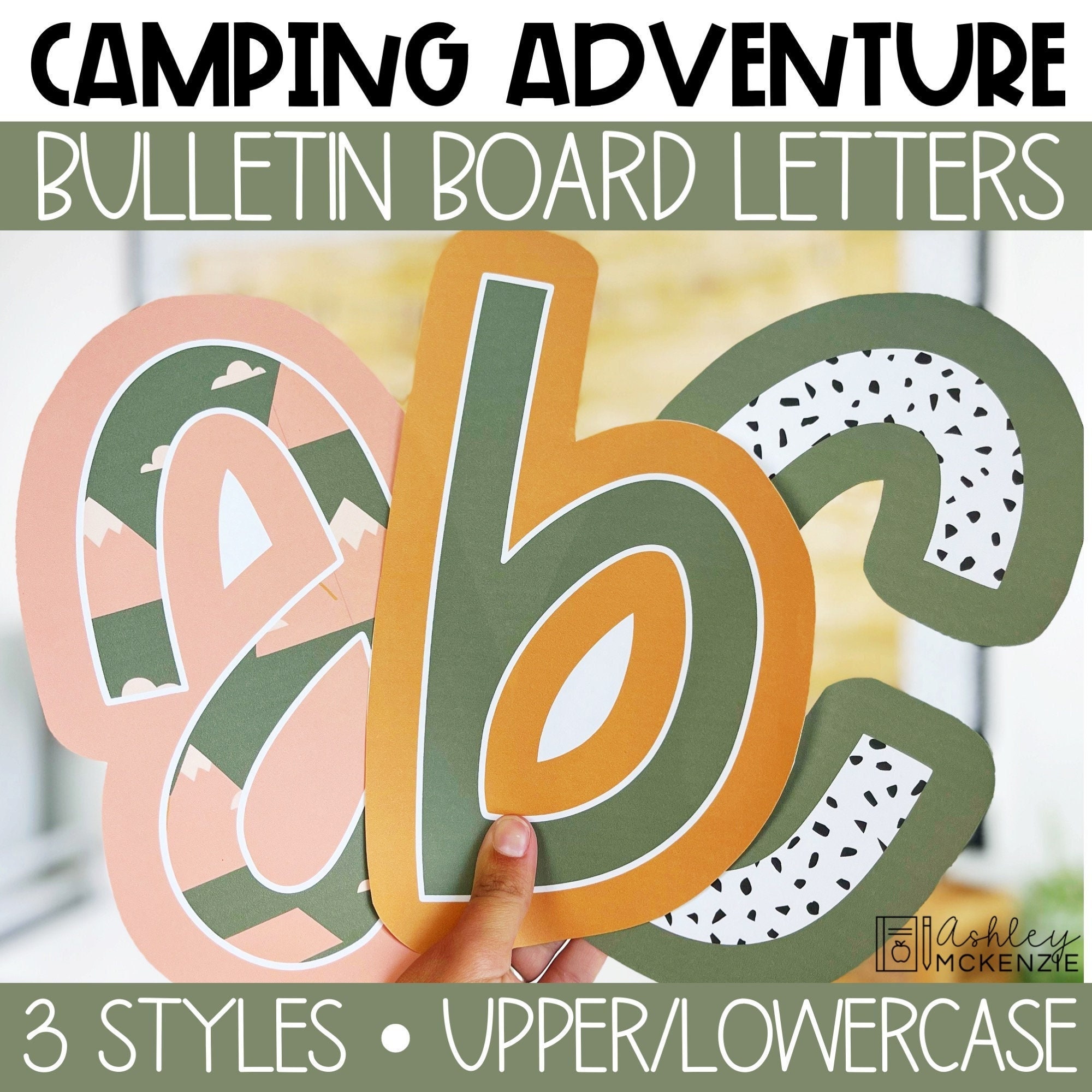 Camping Adventure Classroom Decor, A-Z Bulletin Board Letters ...