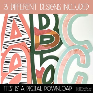 Boho Desert Classroom Decor, A-Z Bulletin Board Letters, Punctuation ...