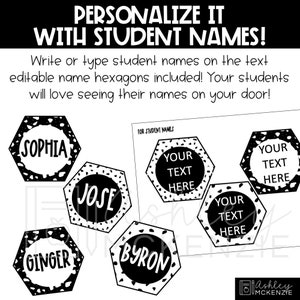 Black and White Terrazzo Classroom Door Decor Kit, Back to School, Easy ...